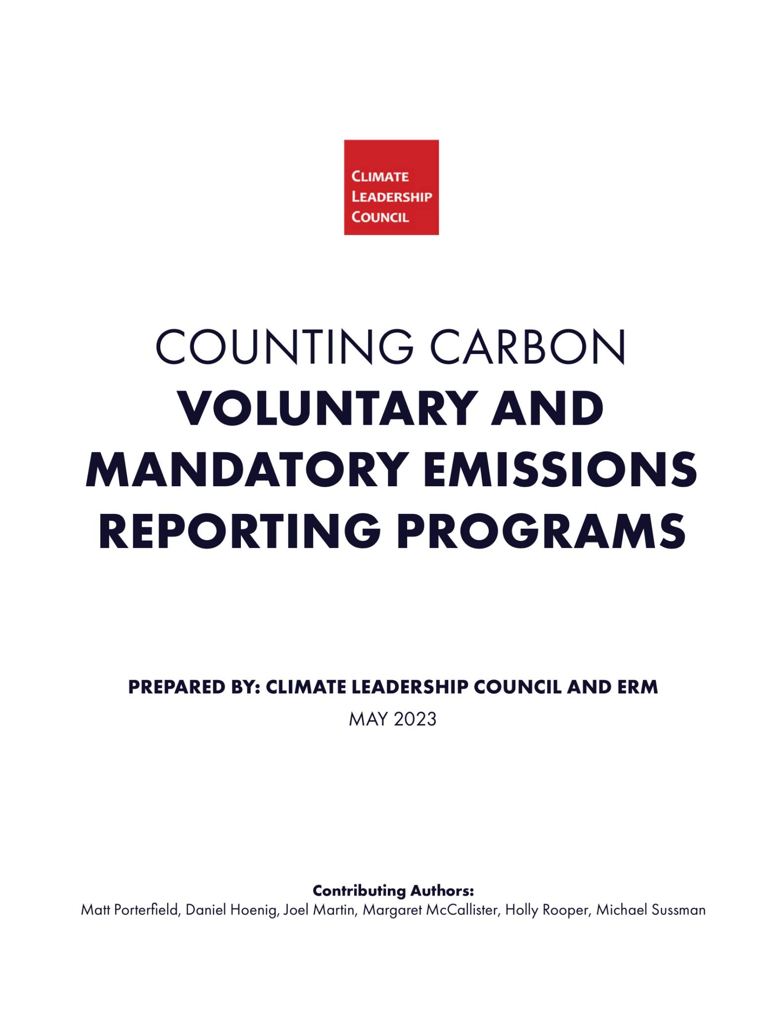 Counting Carbon: Voluntary and Mandatory Emissions Reporting Programs ...