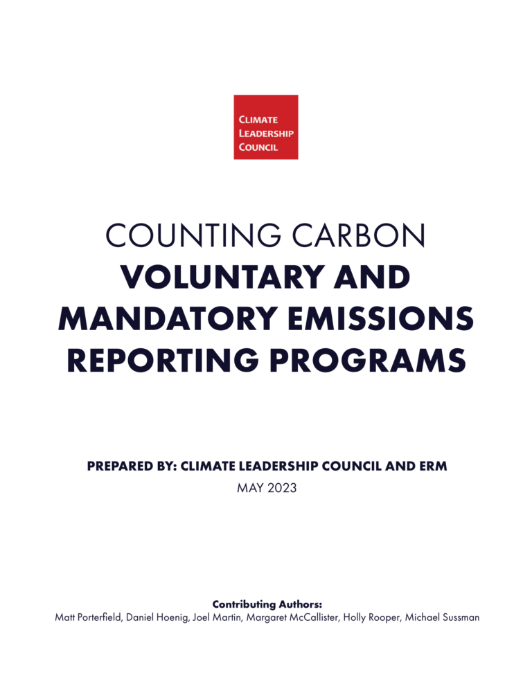 Counting Carbon: Voluntary and Mandatory Emissions Reporting Programs ...